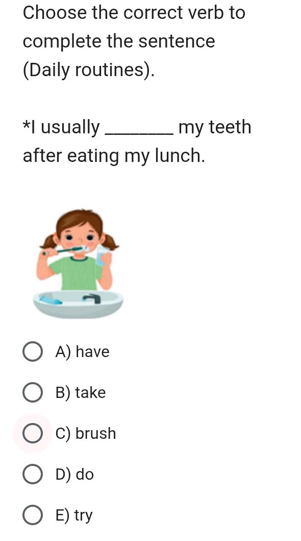 Choose the correct verb to complete the | StudyX
