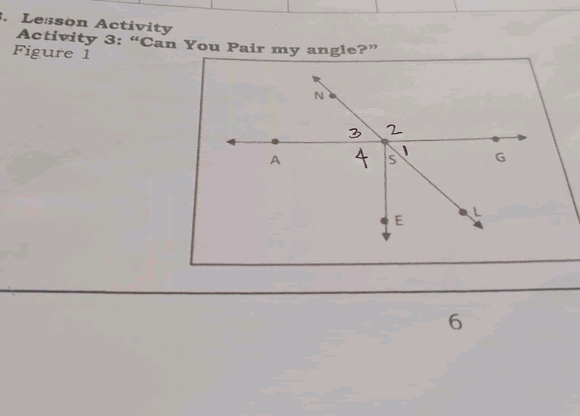Activity 3: "Can You Pair my angle?" Figure | StudyX