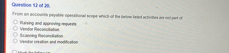 From an accounts payable operational scope | StudyX