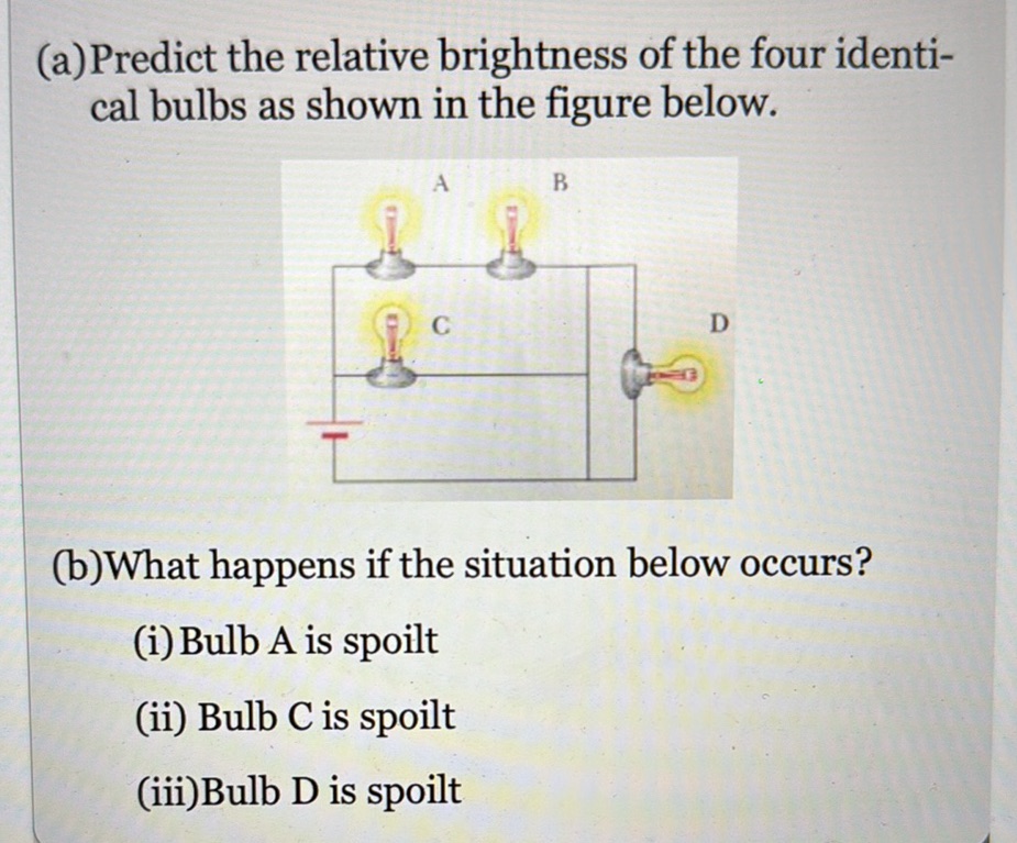 (a) Predict the relative brightness of the | StudyX
