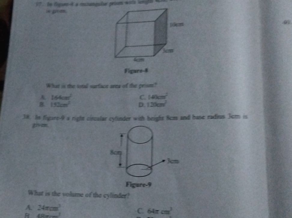In figure-8 a rectangular prism with length | StudyX