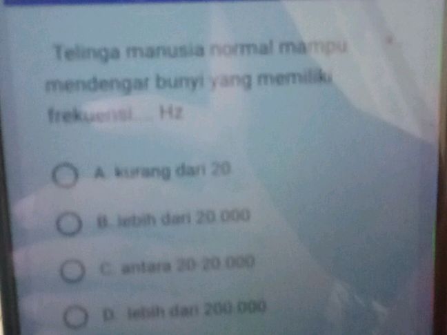 Telinga manusia normal mampu mendengar bunyi | StudyX