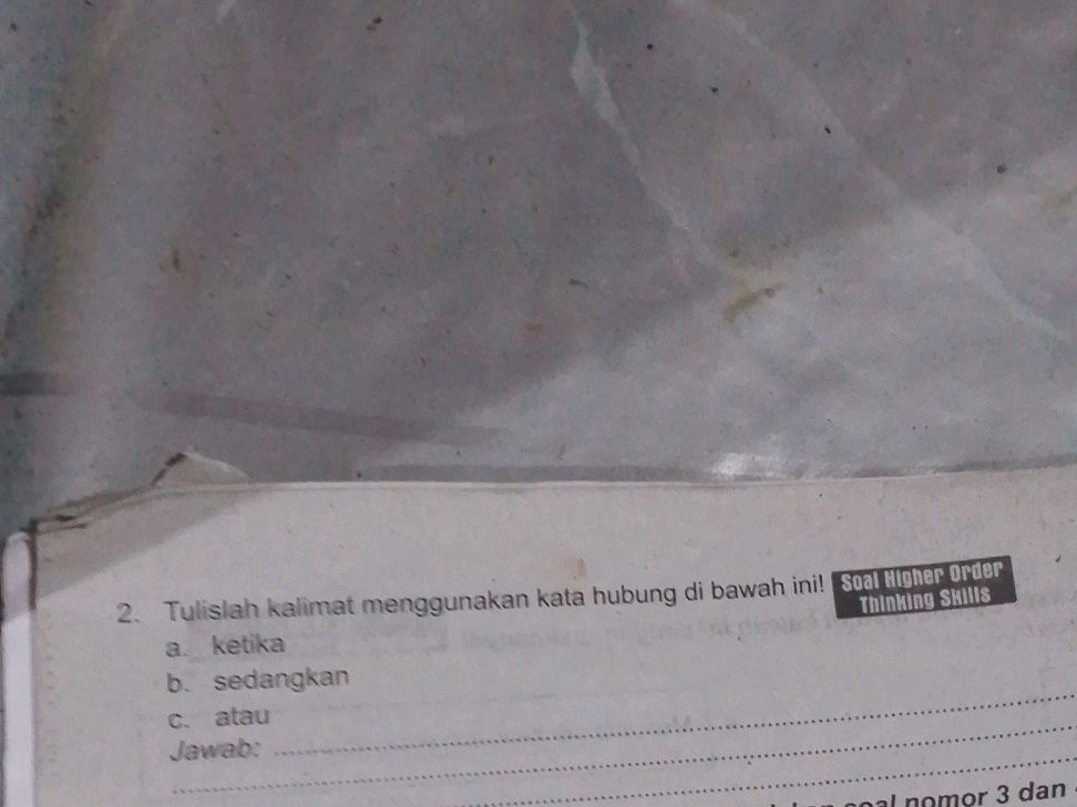2. Tulislah kalimat menggunakan kata hubung | StudyX
