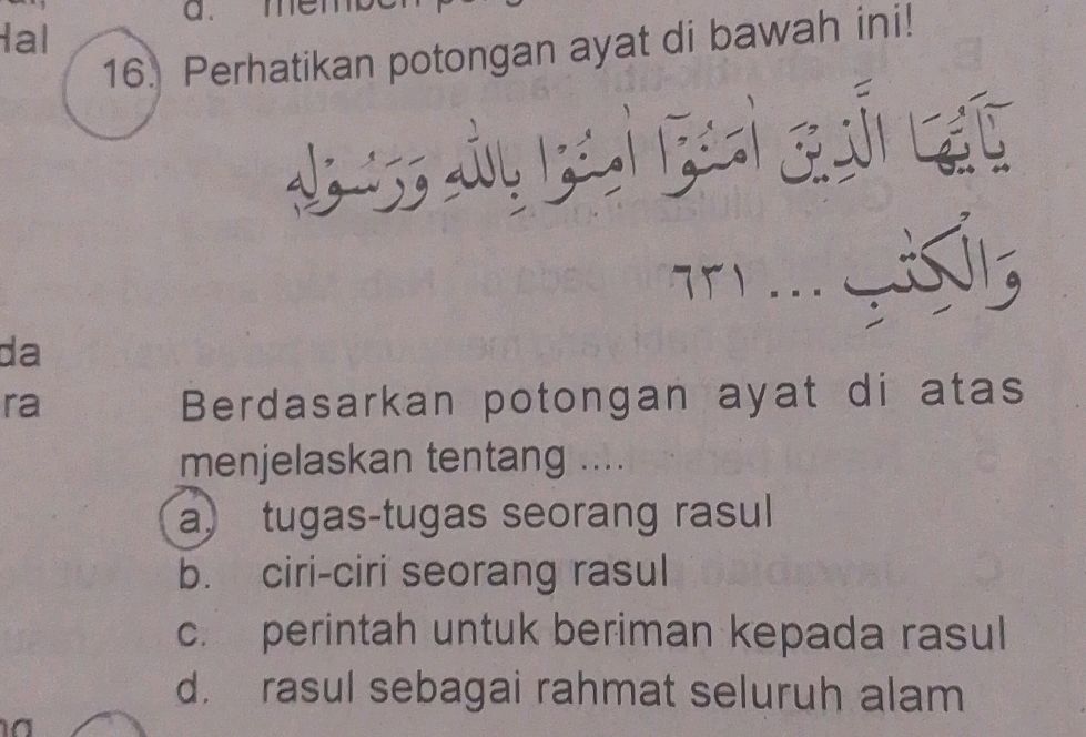 Perhatikan potongan ayat di bawah ini! | StudyX