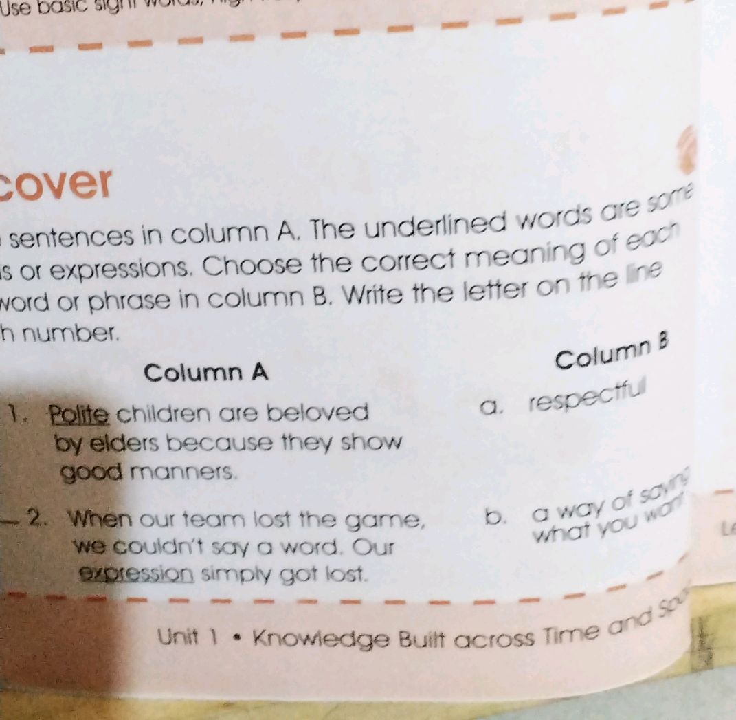 Choose the correct meaning of each word or | StudyX