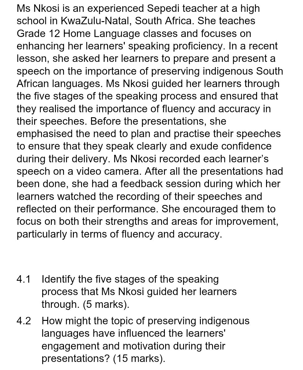 4.1 Identify the five stages of the speaking | StudyX