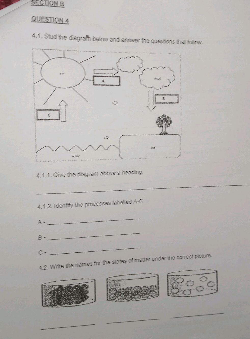 4.1. Stud the diagram below and answer the | StudyX