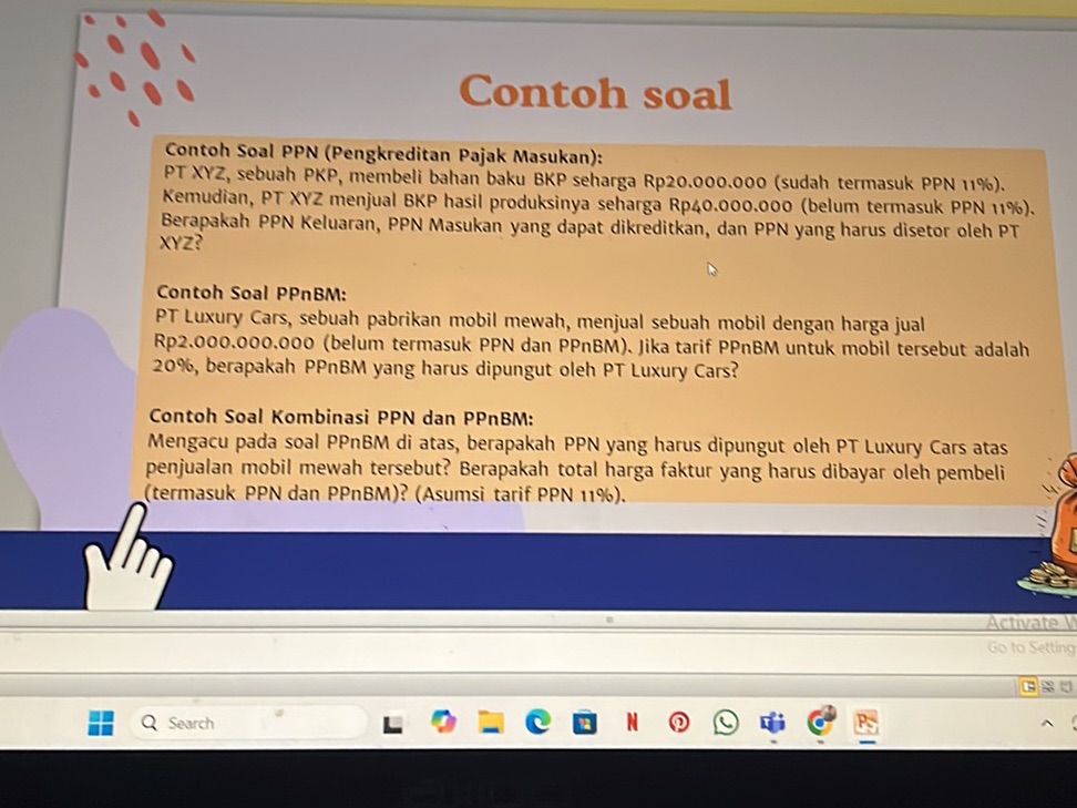 Contoh Soal PPN (Pengkreditan Pajak | StudyX