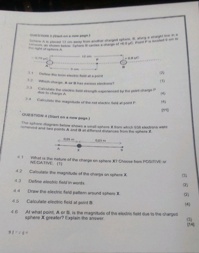 QUESTION 3 (Start on a new page.) Sphere A | StudyX