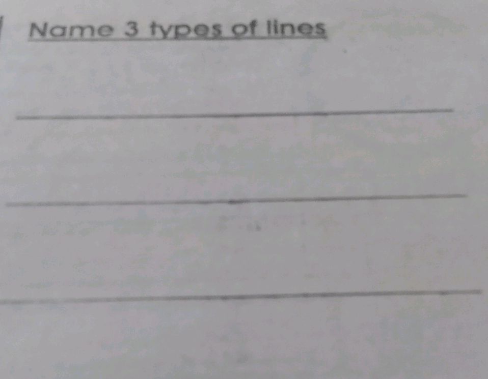 Types of Lines | StudyX