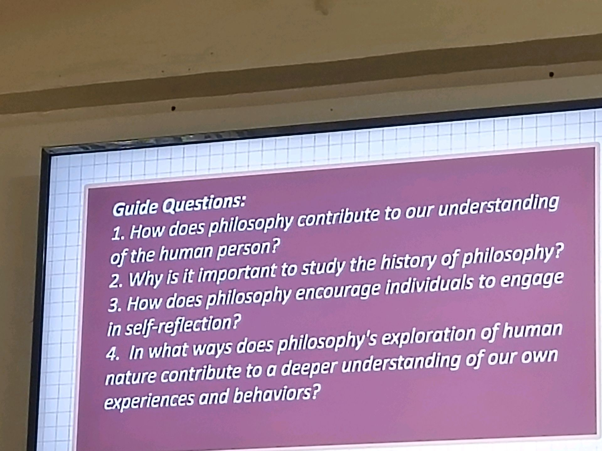 Guide Questions: 1. How does philosophy | StudyX