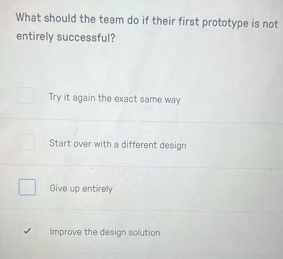What should the team do if their first