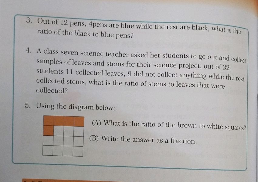 3. Out of 12 pens, 4 pens are blue while the | StudyX