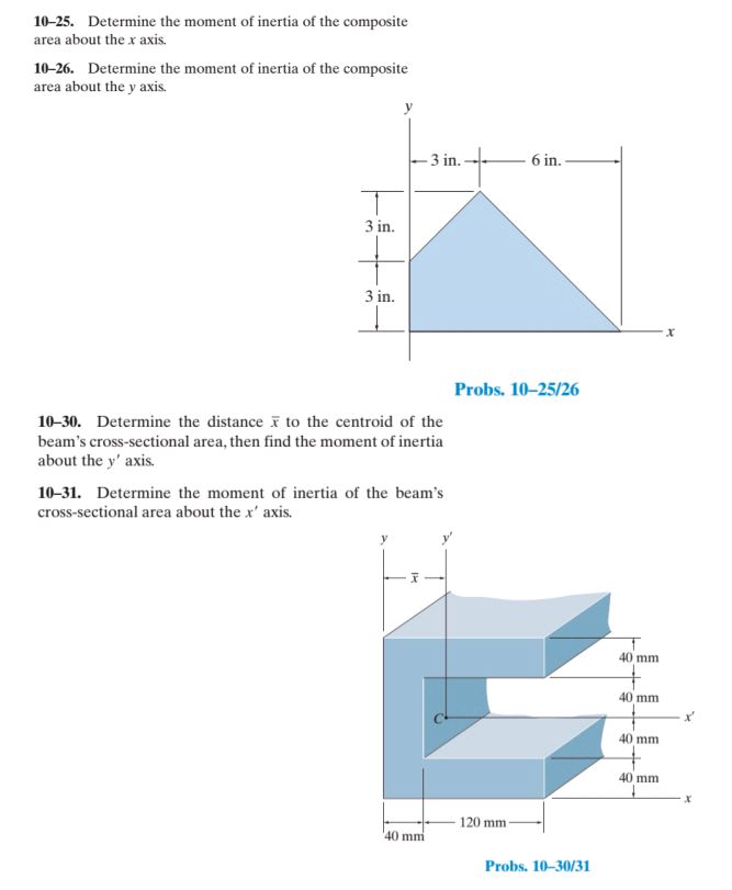 10-25. Determine the moment of inertia of | StudyX
