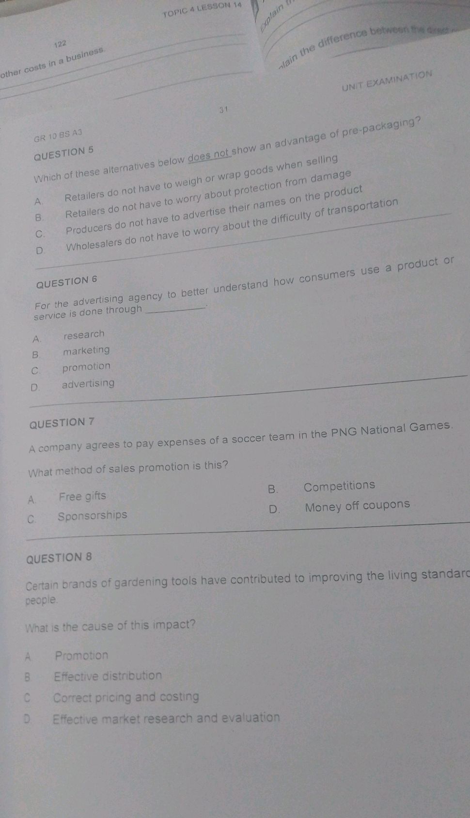 QUESTION 5 Which of these alternatives below | StudyX