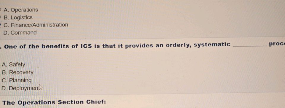 One of the benefits of ICS is that it | StudyX