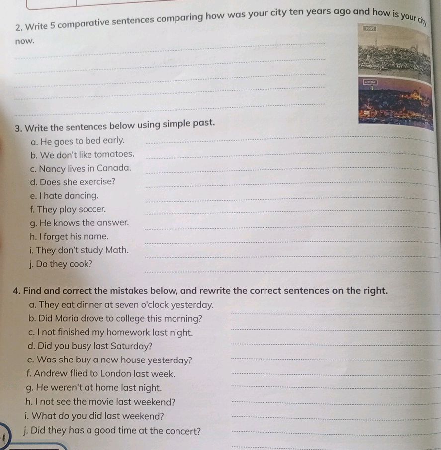 2. Write 5 comparative sentences comparing | StudyX