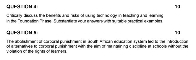 QUESTION 4: Critically discuss the benefits | StudyX