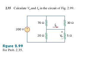 Calculate $V_o$ and $I_o$ in the circuit of | StudyX