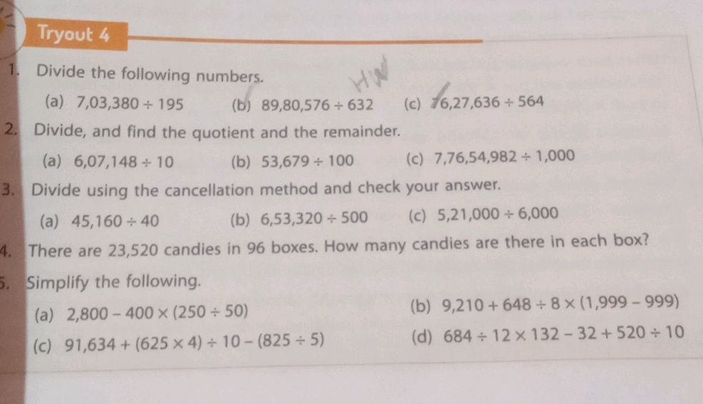 Divide the following numbers. (a) 7,03,380 ÷ | StudyX