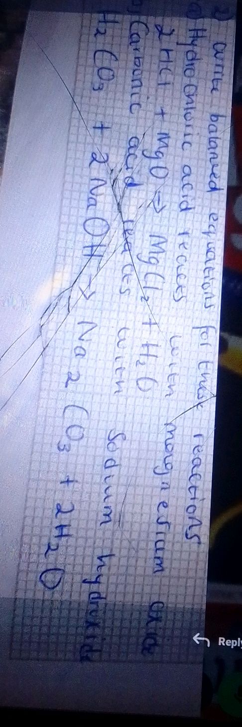 Write balanced equations for these | StudyX