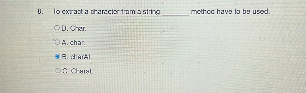 8. To extract a character from a string | StudyX