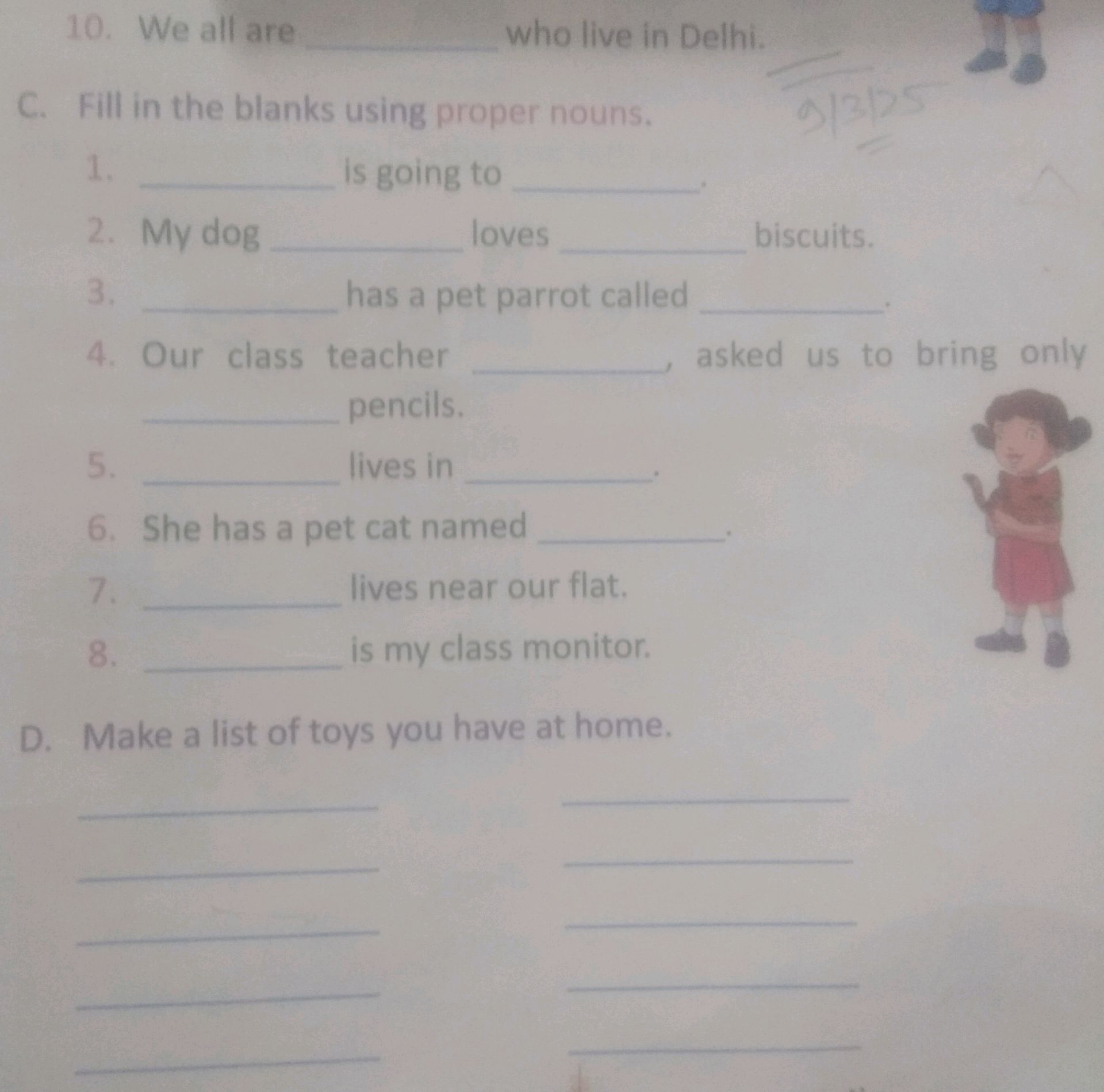 10. We all are ______ who live in Delhi. C. | StudyX