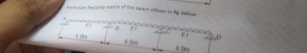 Formulate flexibility matrix of the beam | StudyX