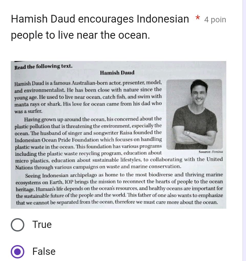 Hamish Daud encourages Indonesian people to | StudyX