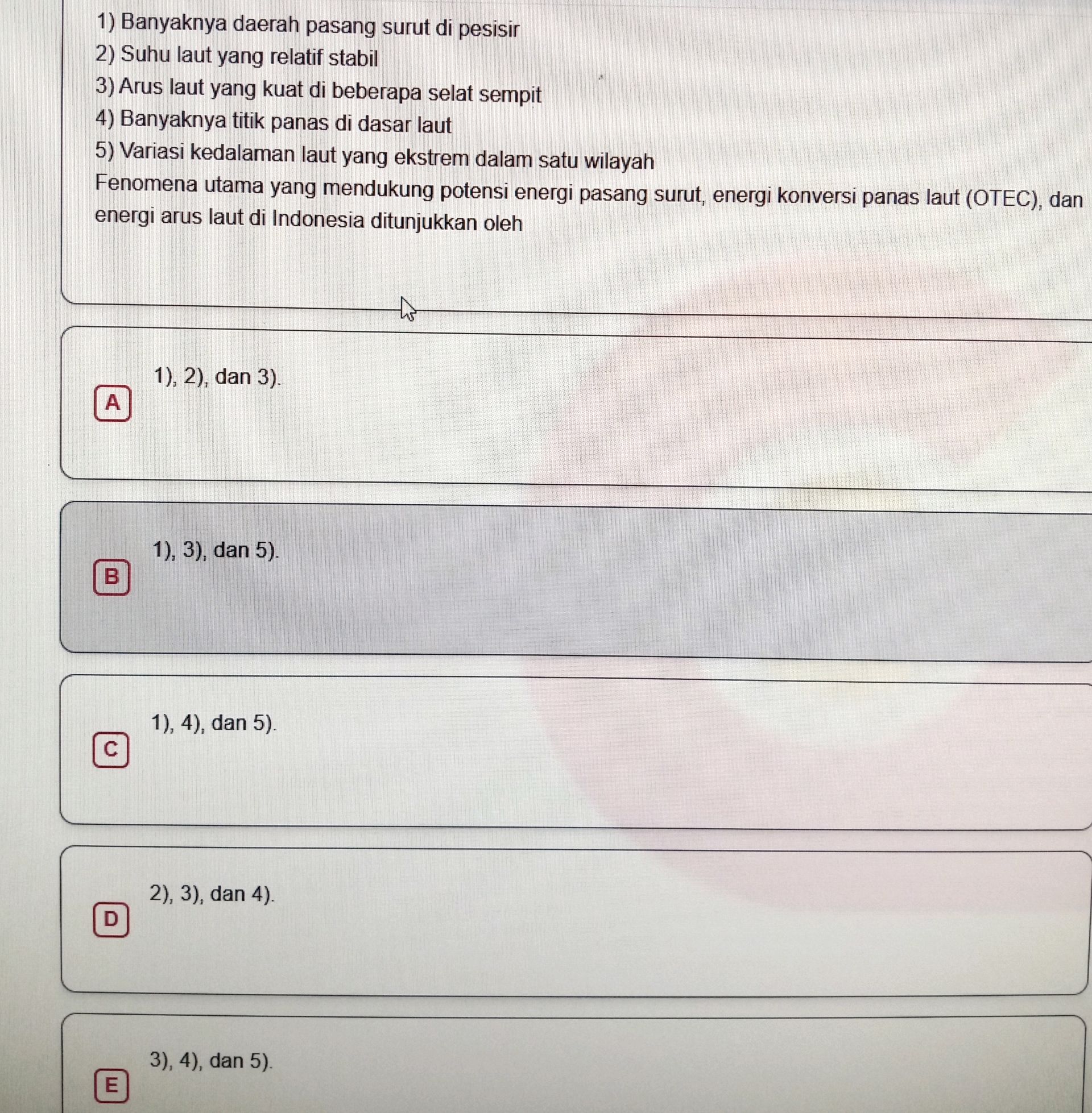 1) Banyaknya daerah pasang surut di pesisir | StudyX