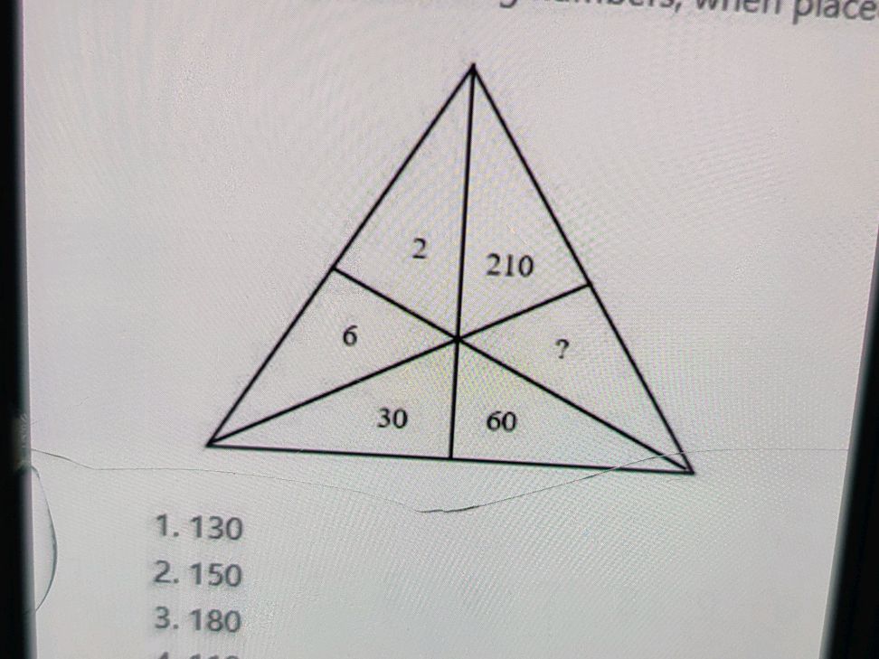 The image shows a triangle divided into