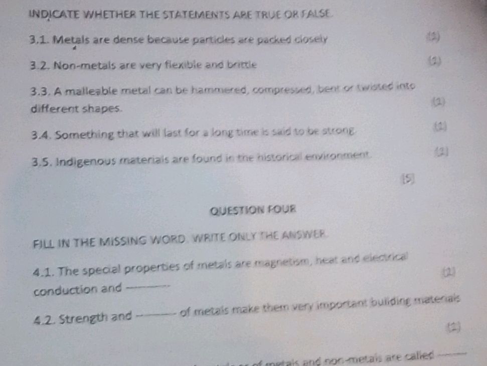 INDICATE WHETHER THE STATEMENTS ARE TRUE OR | StudyX