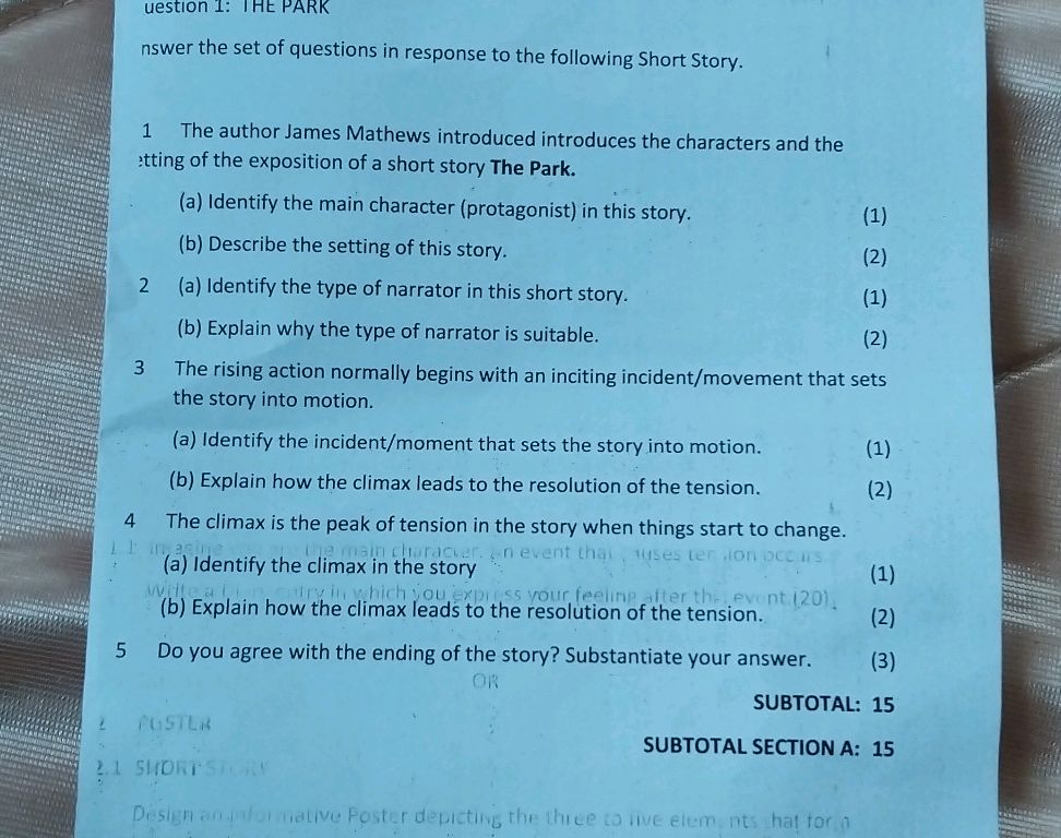 1. The author James Mathews introduced | StudyX