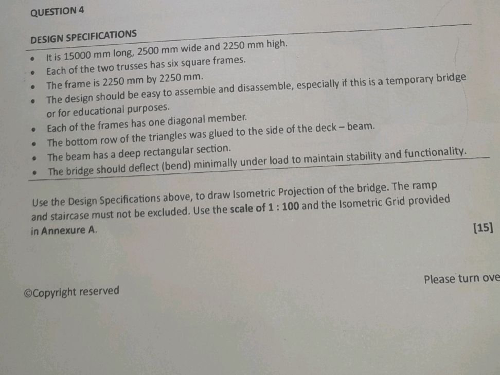 Use the Design Specifications above, to draw | StudyX