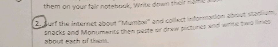 2. Surf the internet about "Mumbai" and | StudyX