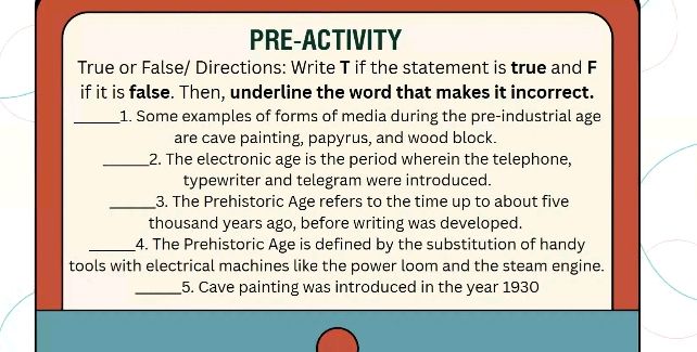 True or False/ Directions: Write T if the | StudyX