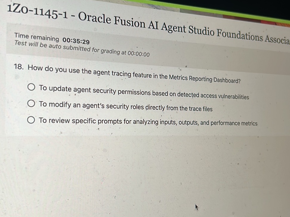 18. How do you use the agent tracing feature | StudyX