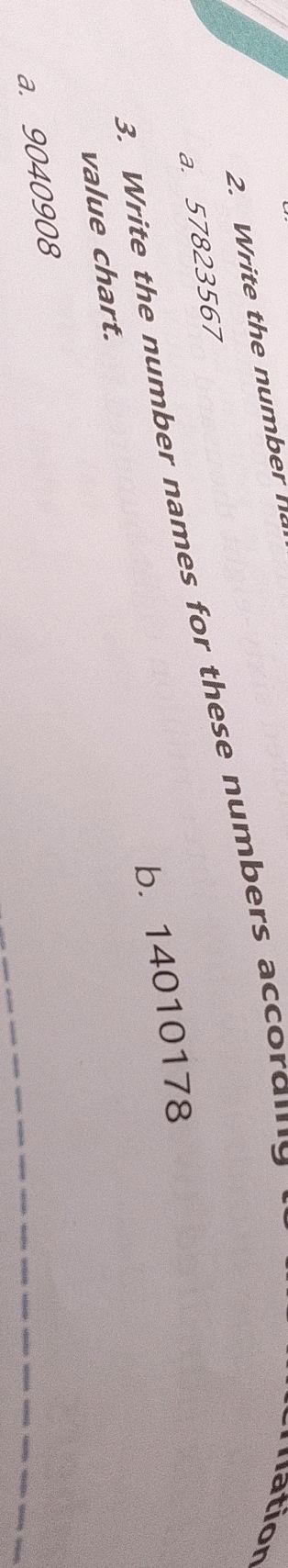 2. Write the number names for these numbers | StudyX