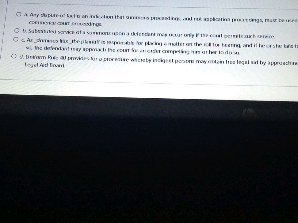 a. Any dispute of fact is an indication that