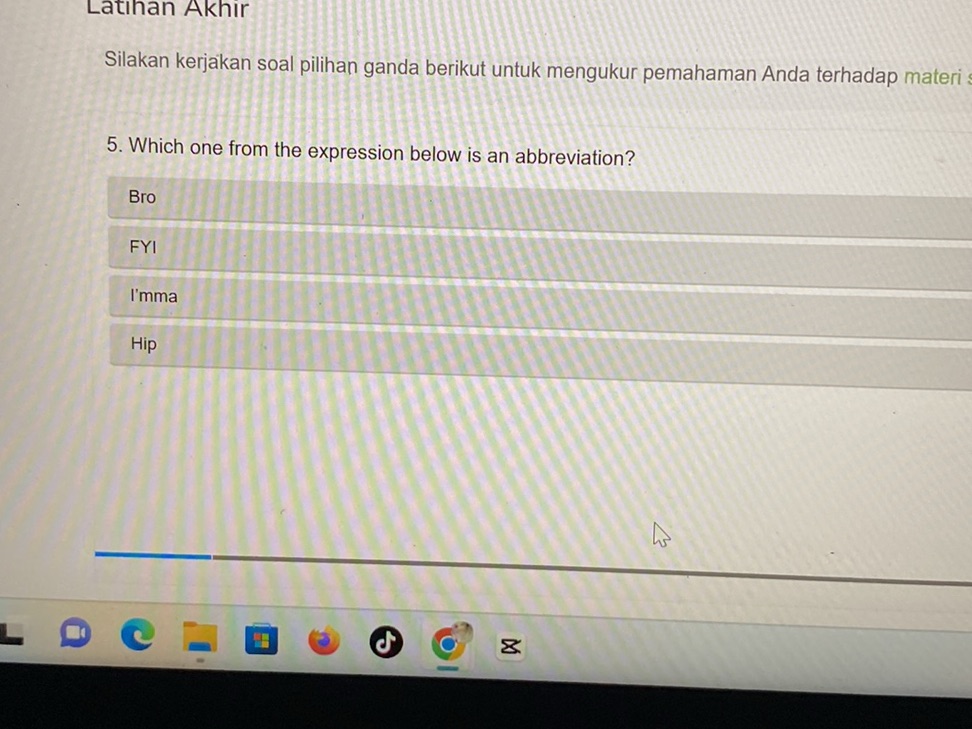 5. Which one from the expression below is an | StudyX