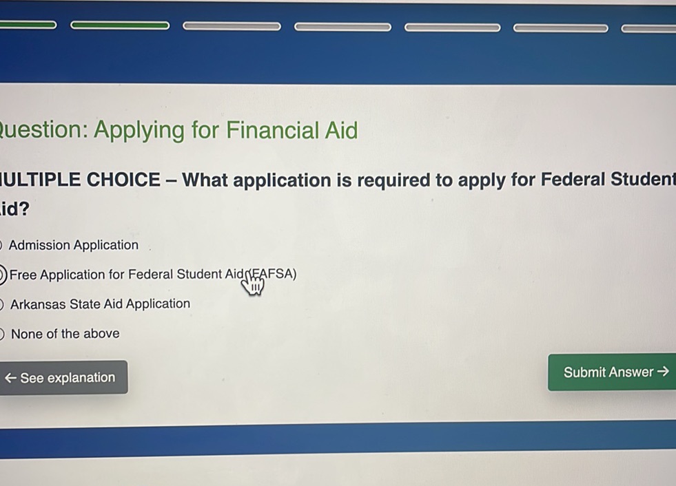 MULTIPLE CHOICE – What application is | StudyX