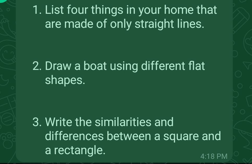 1. List four things in your home that are | StudyX