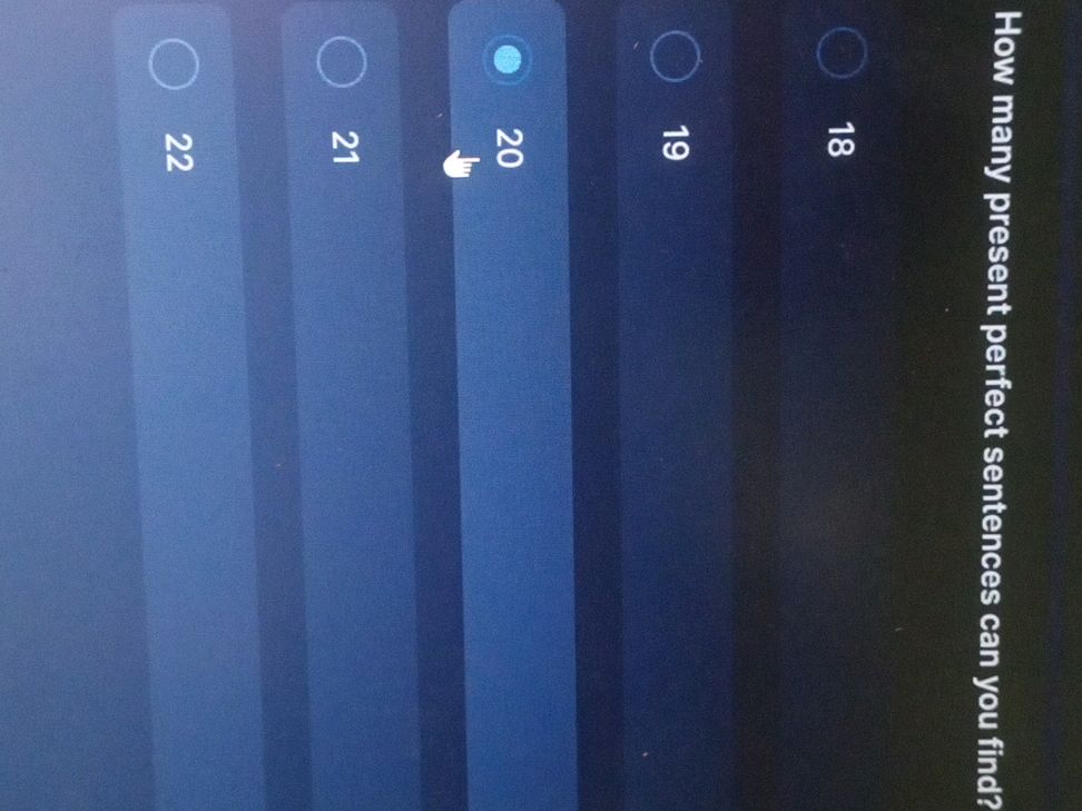 How many present perfect sentences can you | StudyX