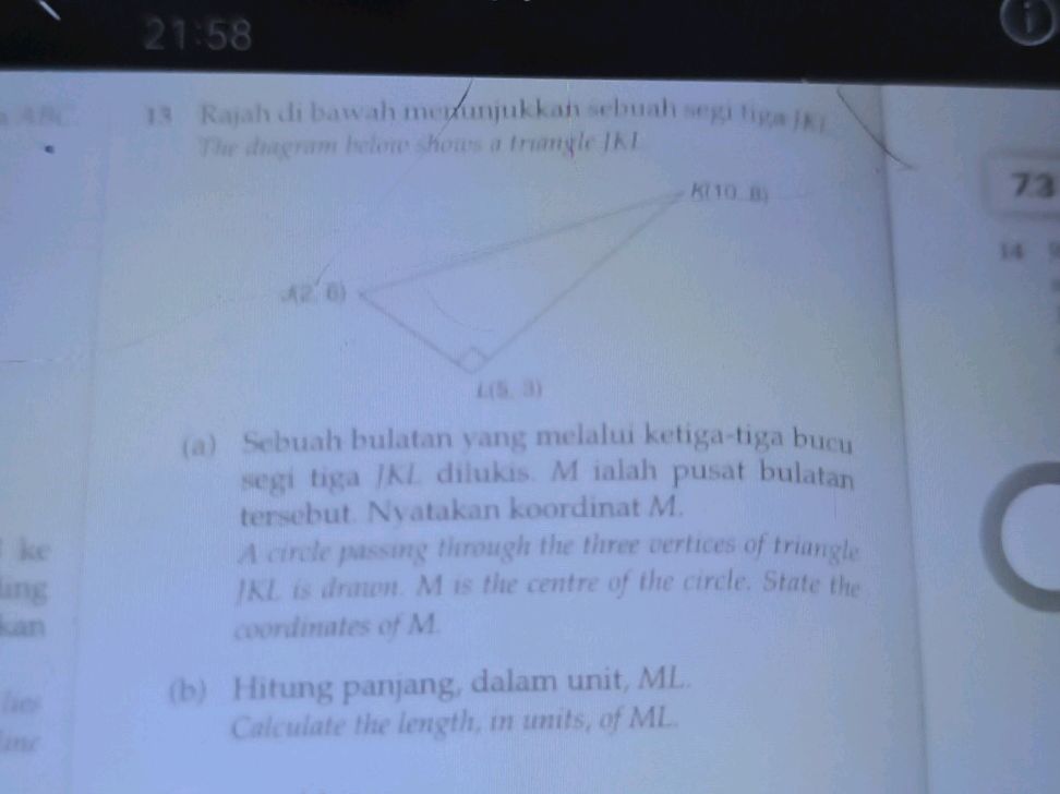 13 Rajah di bawah menunjukkan sebuah segi | StudyX
