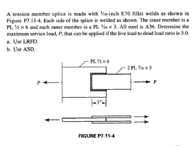 A tension member splice is made with | StudyX