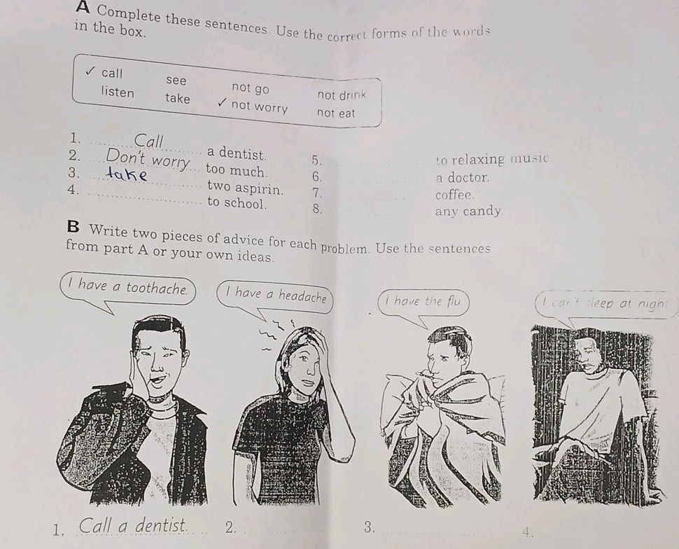 A Complete these sentences. Use the correct | StudyX