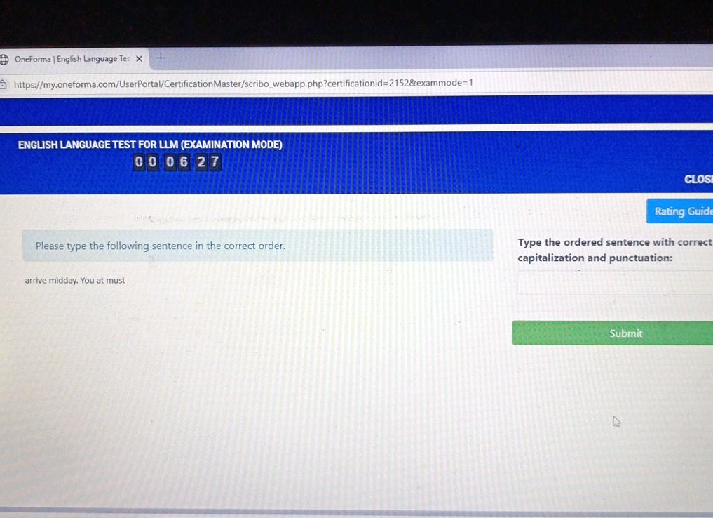 Please type the following sentence in the | StudyX