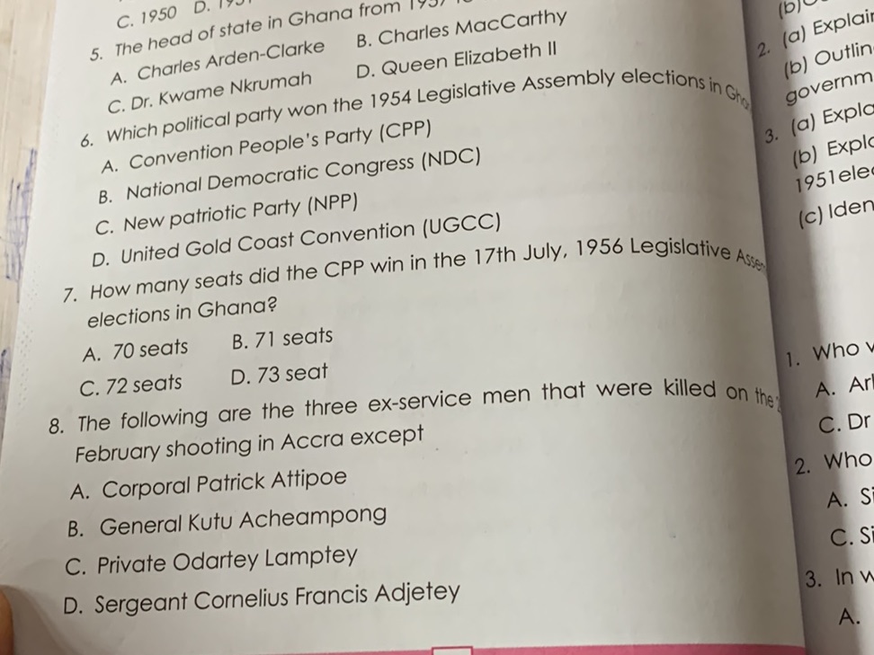 The head of state in Ghana from 195 A.