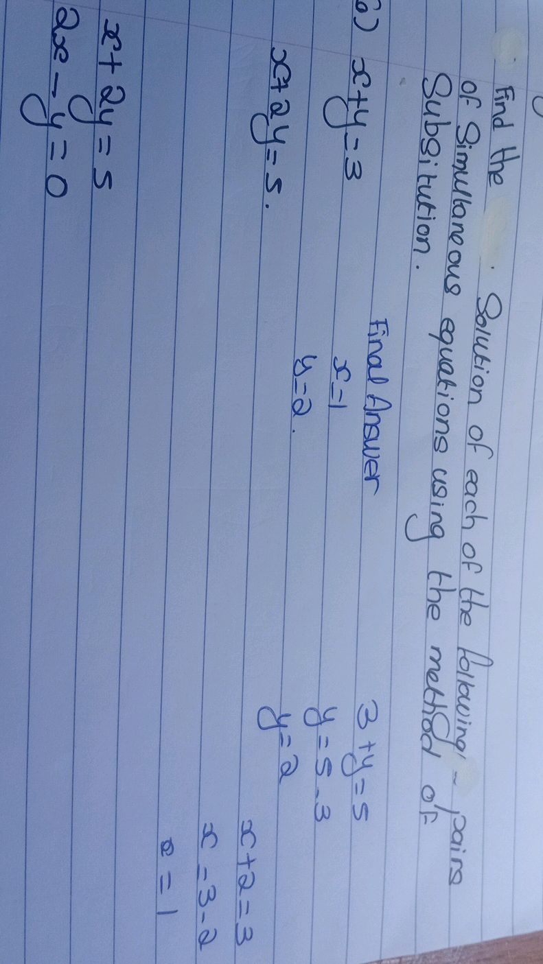 Find the solution of each of the following | StudyX