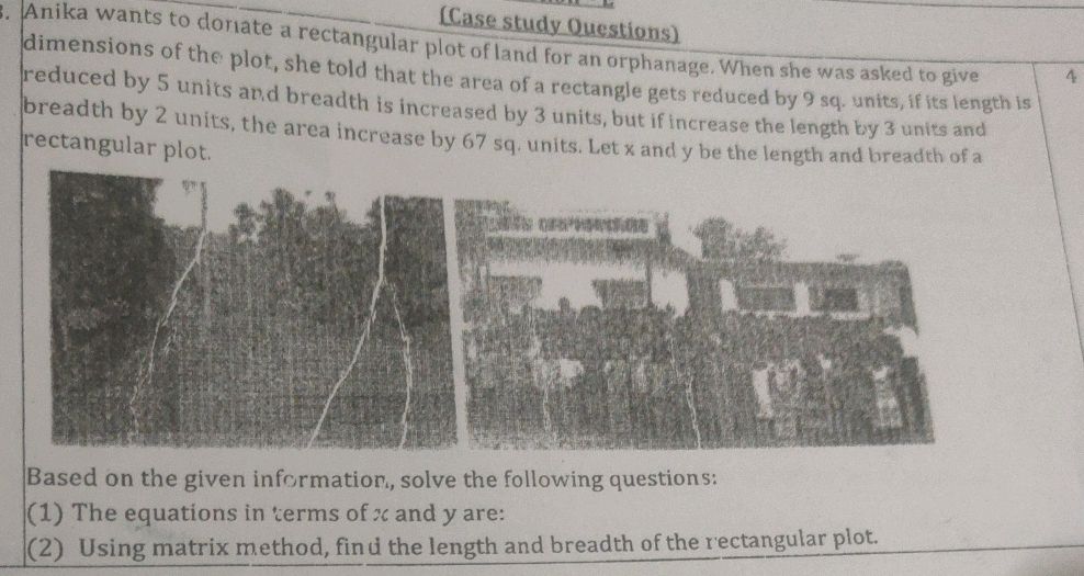 Anika wants to donate a rectangular plot of | StudyX